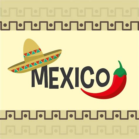 Diseño de la cultura mexicana Vector Premium