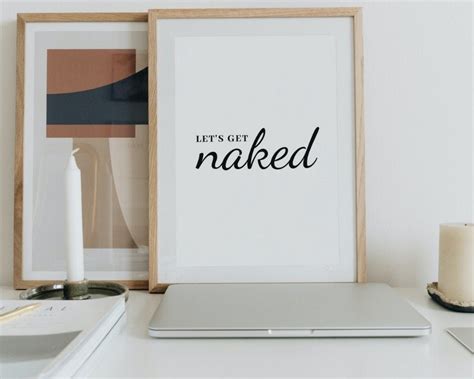 Let S Get Naked A4 Poster A4 Poster With Saying Etsy
