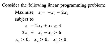 solved consider the following linear programming problem