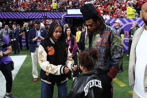Blue Ivy Rumi Carter And Jay Z Attend 2024 Super Bowl