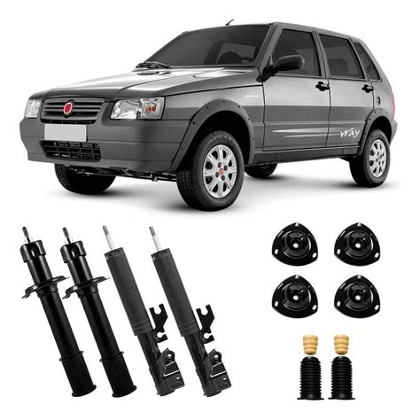 4 Amortecedor Fiat Uno Mille Way 2008 2009 2010 Cofap Kit