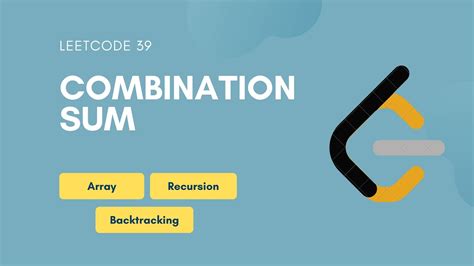 combination sum leetcode 39 array recursion backtracking youtube