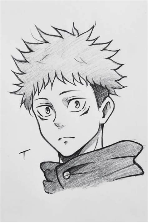 Jujutsu Kaisen Itadori Anime Sketch Naruto Sketch Drawing Anime
