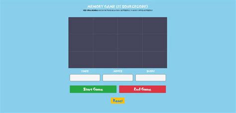 Memory Game In Javascript With Source Code VIDEO 2022