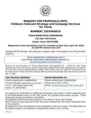 Fillable Online REQUEST FOR PROPOSALS RFP NUMBER Fax Email Print