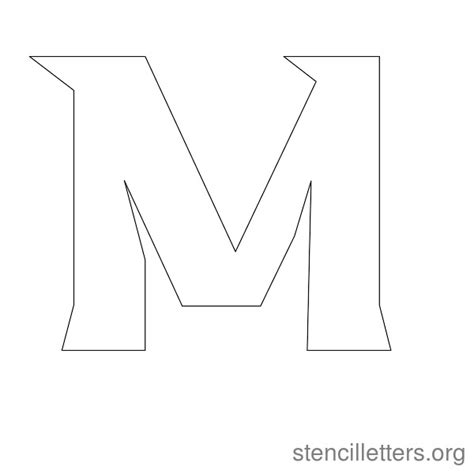 Letter M Stencil Font