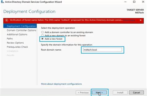 how to installing and configuring active directory in windows server 2016