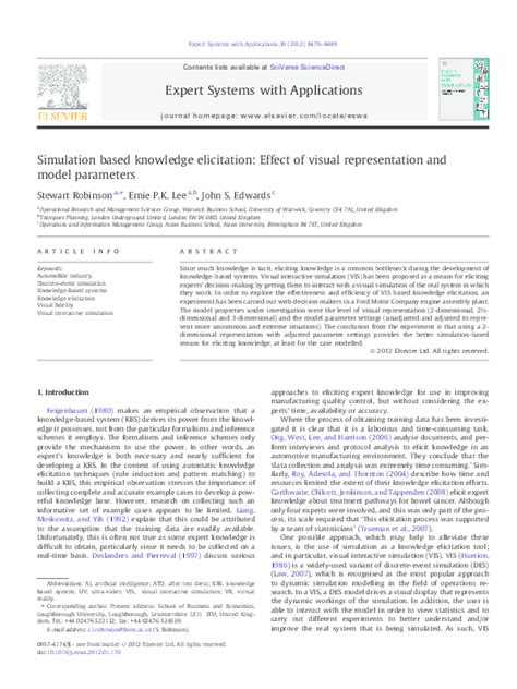 pdf simulation based knowledge elicitation effect of visual representation and model