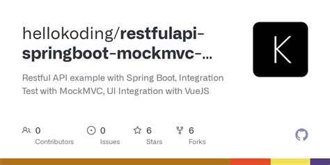 GitHub Hellokoding Restfulapi Springboot Mockmvc Vuejs Restful API