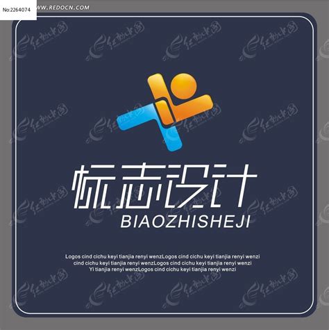 抽象人形图案创意标志图片下载 红动中国