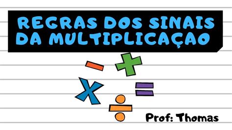 Regra De Sinais Adição subtração Multiplicação E Divisão Pdf EDUKITA