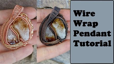 Heady Heddy Style Wire Wrapped Pendant Tutorial Rough Stones Crystals
