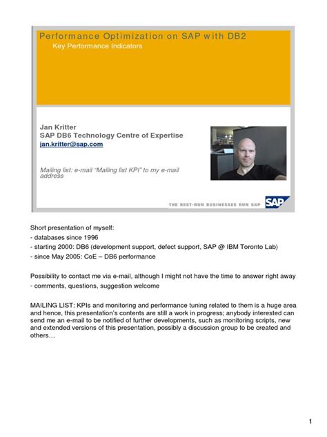performance optimization with sap on db2 key performance indicators download free pdf