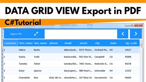 azadeducation data grid view export in pdf youtube