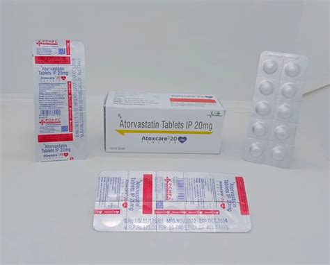 Atorvastatin 20 Mg Tablets Atoxcare 20 Pharma Franchise
