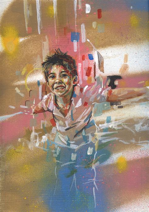 Portrait Peinture Enfant Sur Commande Acrylique Et Spray ENKAGE