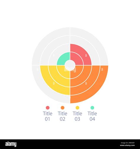 Concentric Circle Infographic Diagram Design Template With Four Options