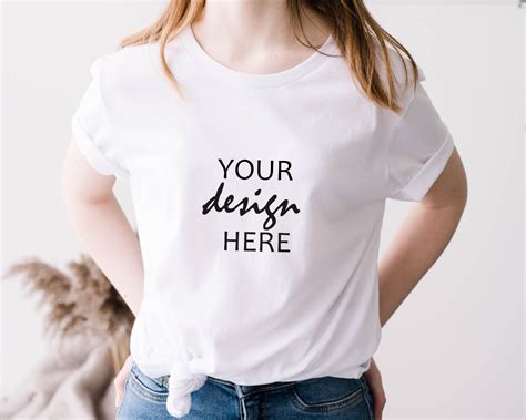 Bella Canvas 3001 Mockup Bella Canvas White T Shirt Mockup Etsy UK