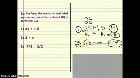 sums and differences of rational and irrational numbers youtube