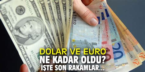 Dolar Ve Euro Ne Kadar Oldu Te Son Rakamlar