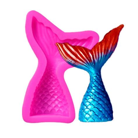 Molde Silicon Cola Sirena Pequeña Fondant Chocolate Caramelo Panchis