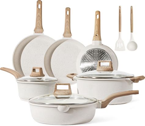 Amazon Carote Pcs Pots And Pans Set Nonstick Ceramic Cookware