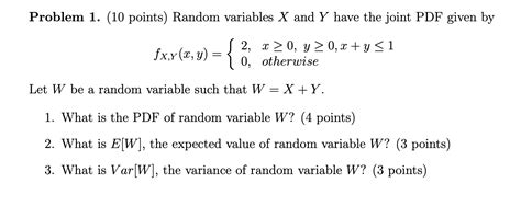 solved problem 1 10 points random variables x and y have