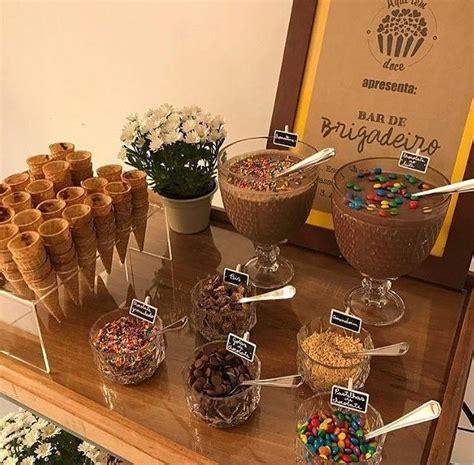 Aquitemdoce Sundae Bar Bars Recipes Ice Cream Party