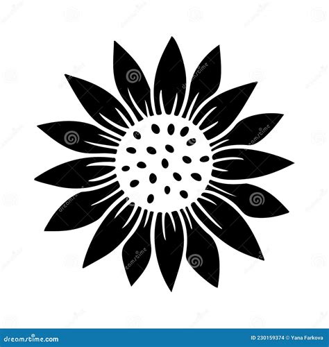 Icono Simple De Girasol Ilustración Vectorial De Silueta De Flores