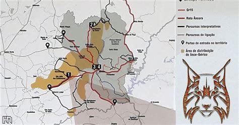 Lince Ibérico Lynx pardinus S O S Mapa Rota territórios de lince