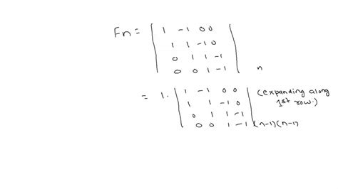 solved fn is the determinant of the 1 1 1 tridiagonal matrix of order n sl 2 f3 3 f4 4
