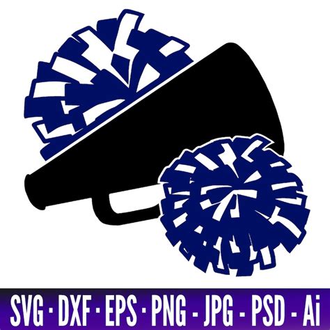 Free Pom Svg Cheer Svg Megaphone Svg Cheerleader Svg Cheer Clip Art