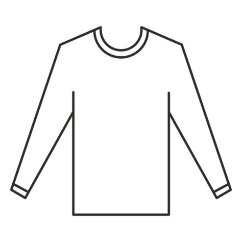 Icono De Manga Larga Camiseta Trazo Descargar PNG SVG Transparente