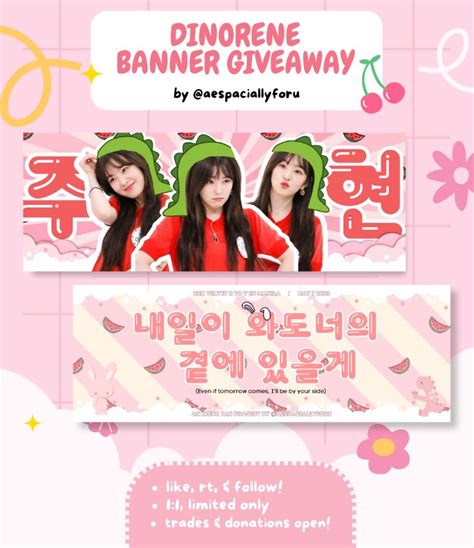 소시레벨 on Twitter RT aespaciallyforu Irene Dinorene Hand Banner