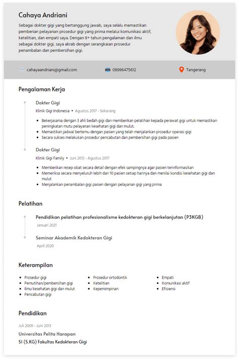 Contoh CV Dokter Lengkap Dokter Umum Dokter Spesialis 43 OFF
