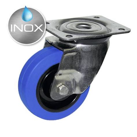 Diamètre 100x35mm à rouleaux inox capacité de charge 180kg platine