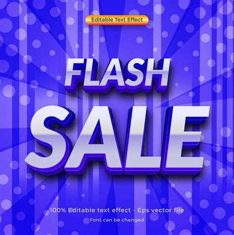 Effet De Texte Vectoriel Modifiable De Vente Flash Vecteur Premium