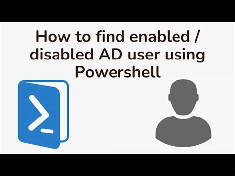 How To Find Enabled Disabled AD User Using Powershell YouTube