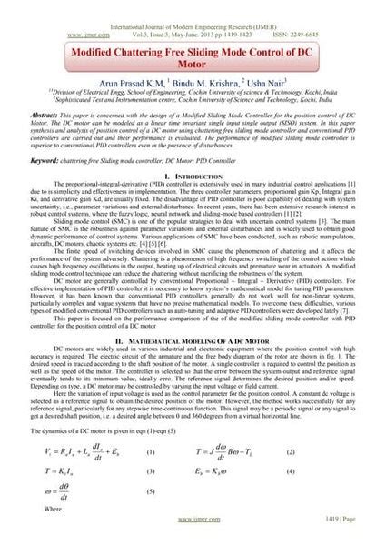 modelling and simulation of inverted pendulum using internal model co…
