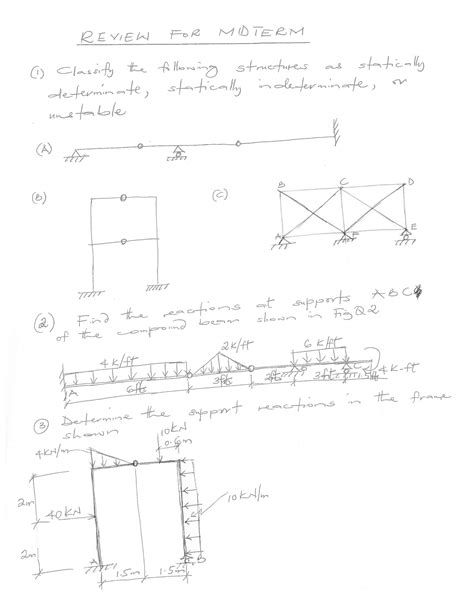 solved classify the following structures as statically