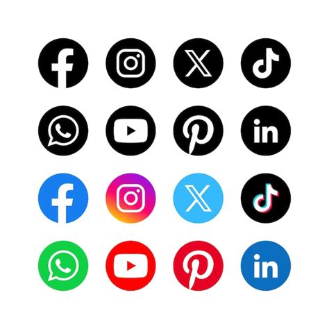 Premium Vector Set Of Social Media Icons