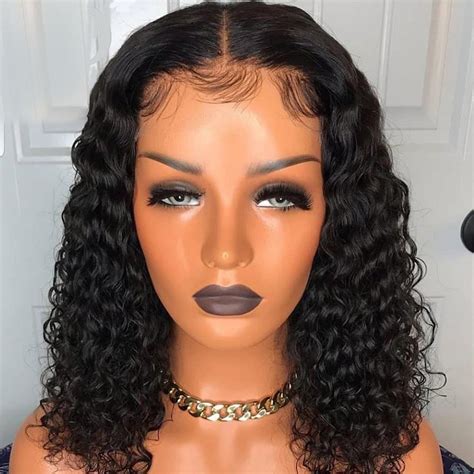 Deep Water Wave Bob Wig Human Hair Wigs 13x1 Lace Frontal Wig Etsy