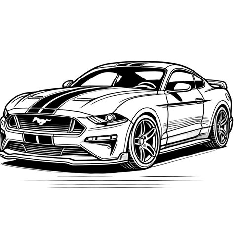 Coloriage Voiture Ford Mustang