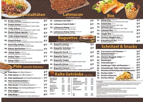 Speisekarte von Haus des Kebaps Lörrach restaurant Lörrach