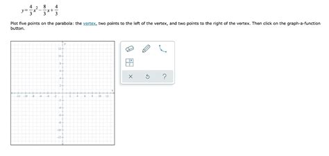 solved 4 2 8 4 2x 3 3 plot five points on the parabola the