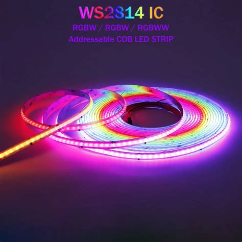 WS2814 RGBW FCOB LED Strip Light 576Leds SPI Addressable IC Dream Color