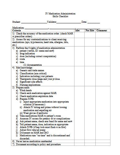 Medication Checklist 10 Examples Format How To Create PDF