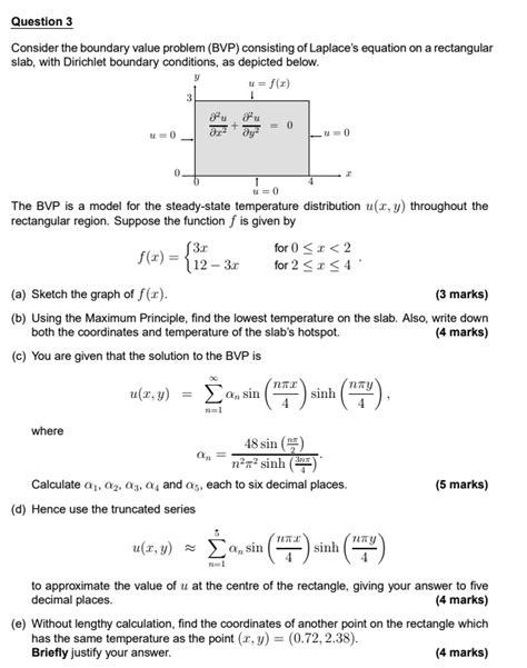 solved question 3 consider the boundary value problem bvp consisting of laplace s equation on