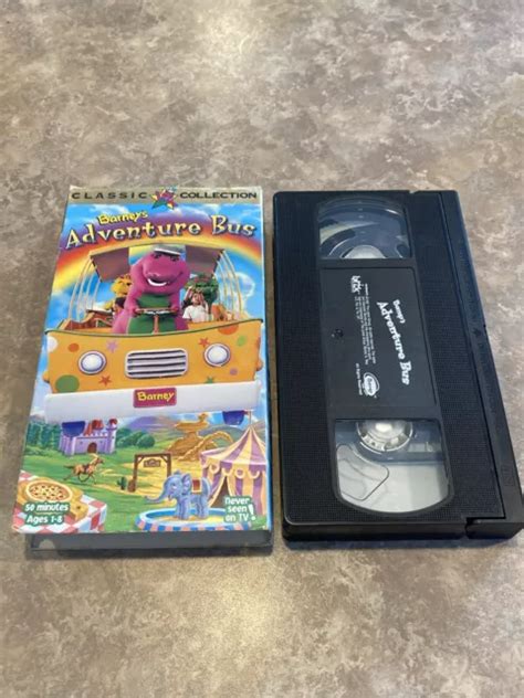 BARNEY S ADVENTURE BUS Classic Collection VHS Video Tape 50 Minutes