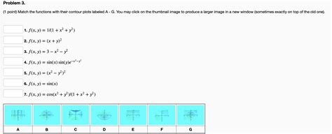 solved problem 3 1 point match the functions with their